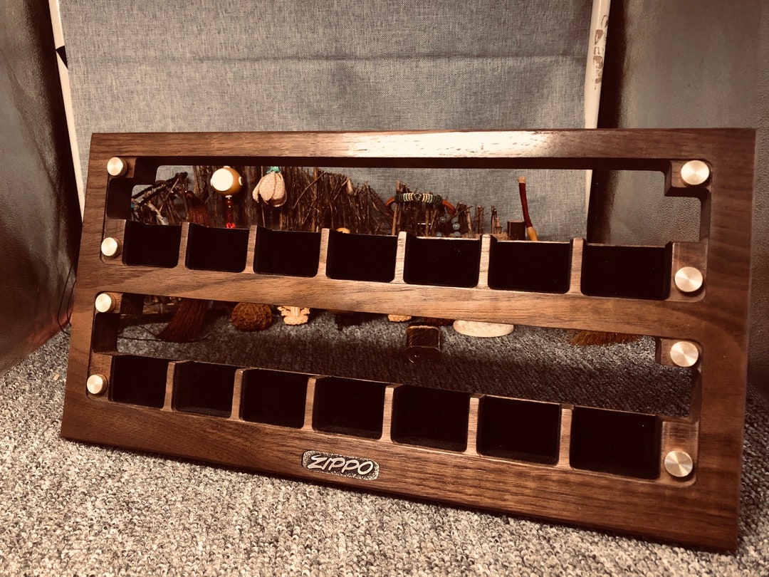 Black Walnut Solid Wood Custom Zippo Lighter Storage Box,store/display ...