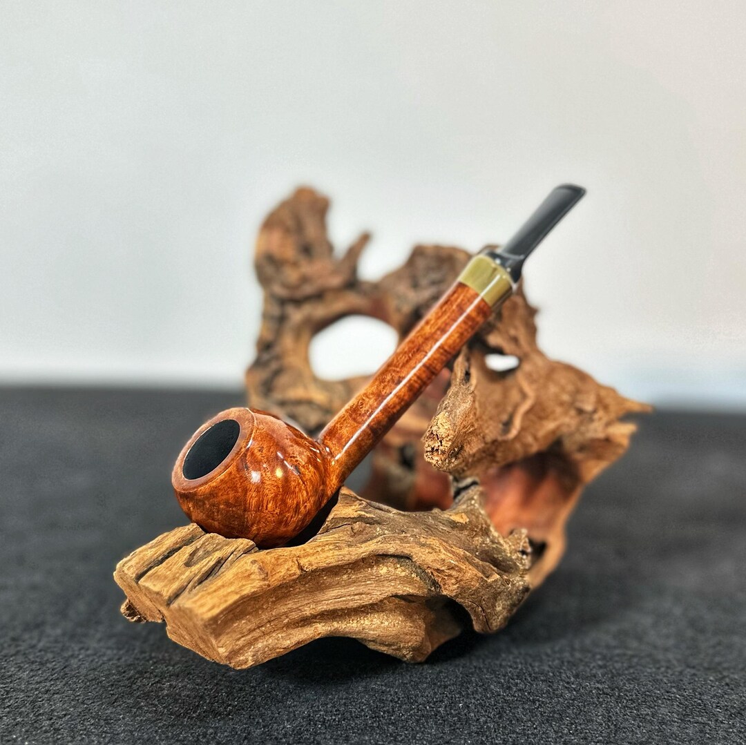 Brown Smooth Billiard Tobacco Pipe,briarwood Tobacco Pipe,9 Mm Filter,smoking Pipe,mini Pipe ...