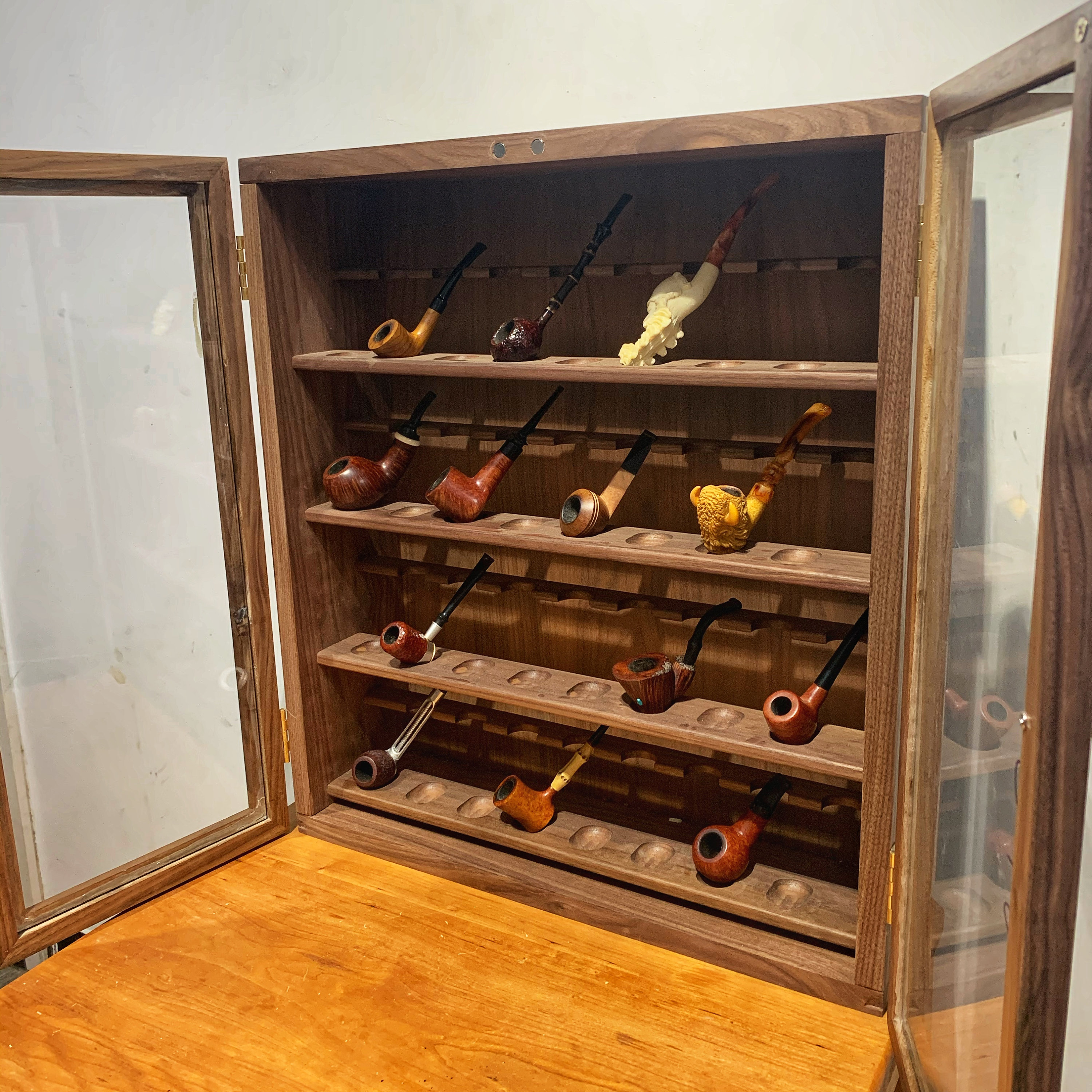 Tobacco Pipe Cabinettobacco Pipe Collection Rackdisplay - Etsy