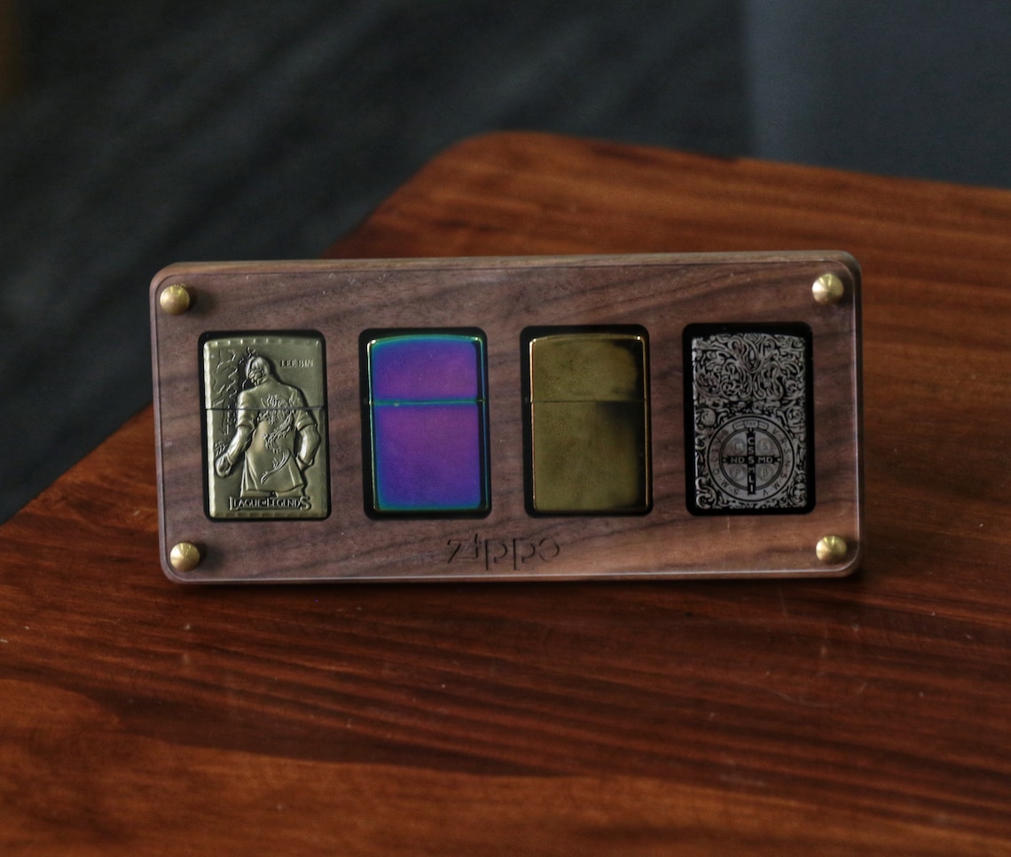 Display Case for 4 Zippo Lighterslighters Boxzippo - Etsy