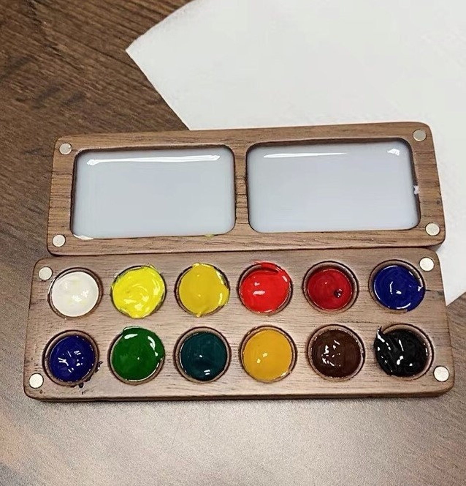 24 Color Paint Palette Palette Painting Mixing Oil Paint - Etsy