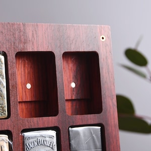 Collectible Organizer Box,solid Wood Handmade,zippo Rack,zippo Holder ...