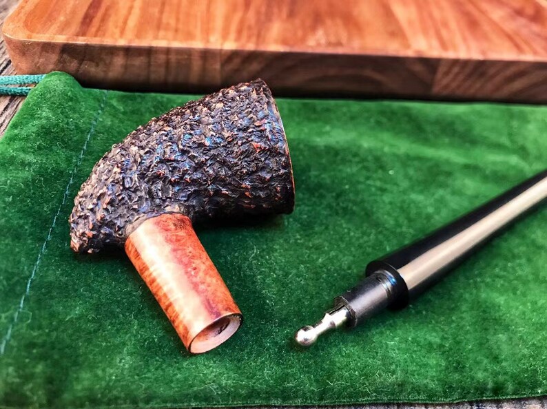 Briar Wood Curved Handle Tobacco Pipe churchwarden - Etsy