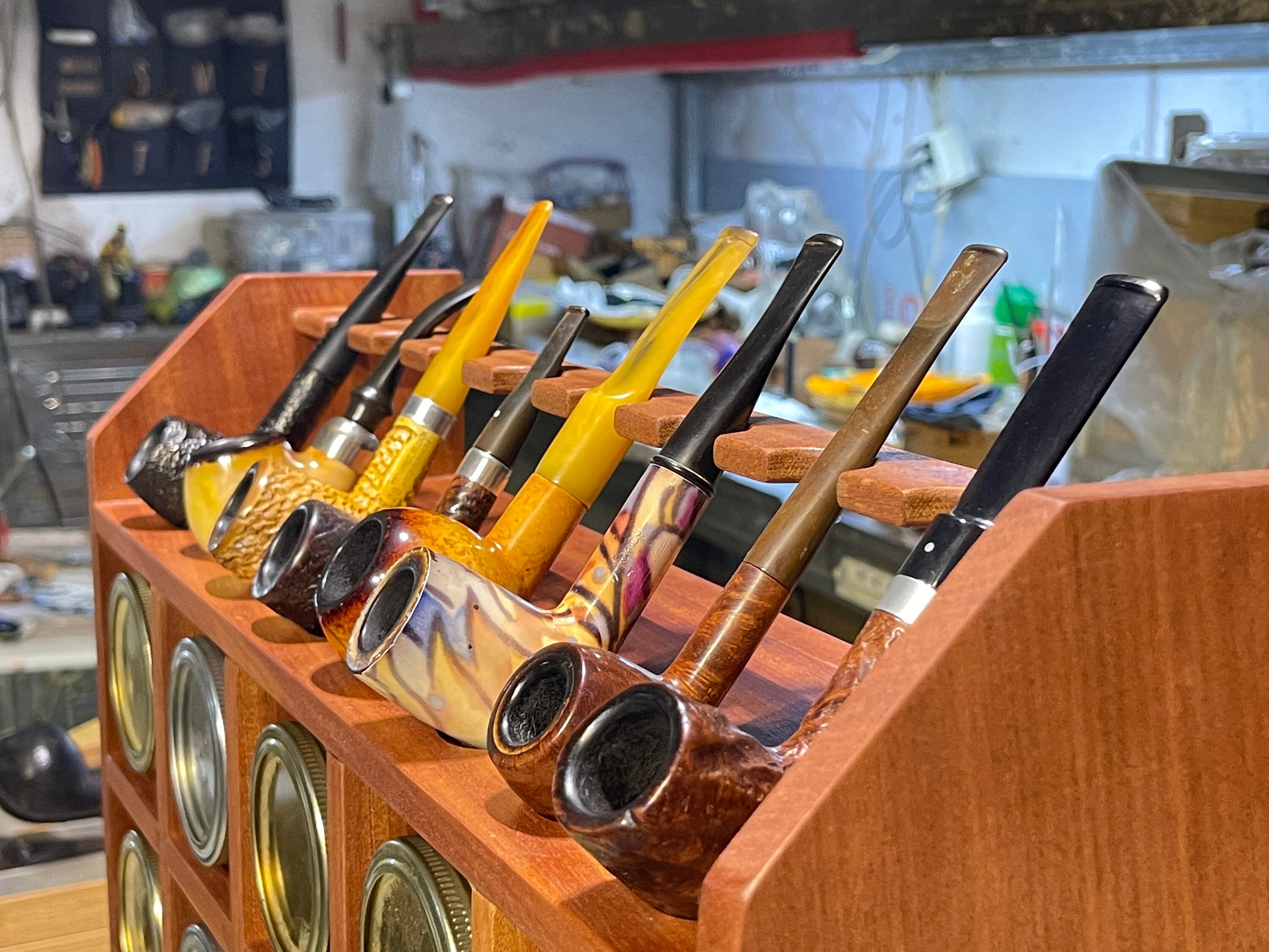 Pipes Rack,stand for 8 PIPES, Black, Smoking Pipes Rack , Tobacco ...