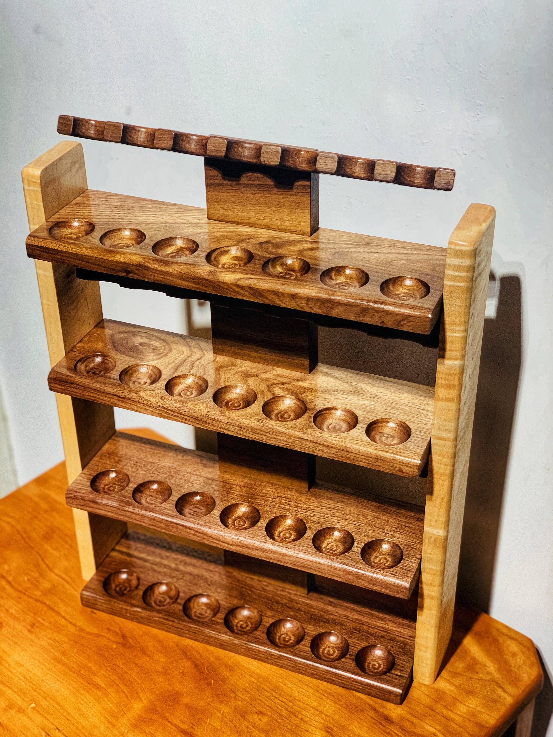 Pipes Rackstand for 28 PIPES Black Walnut Wood pipe Rack - Etsy