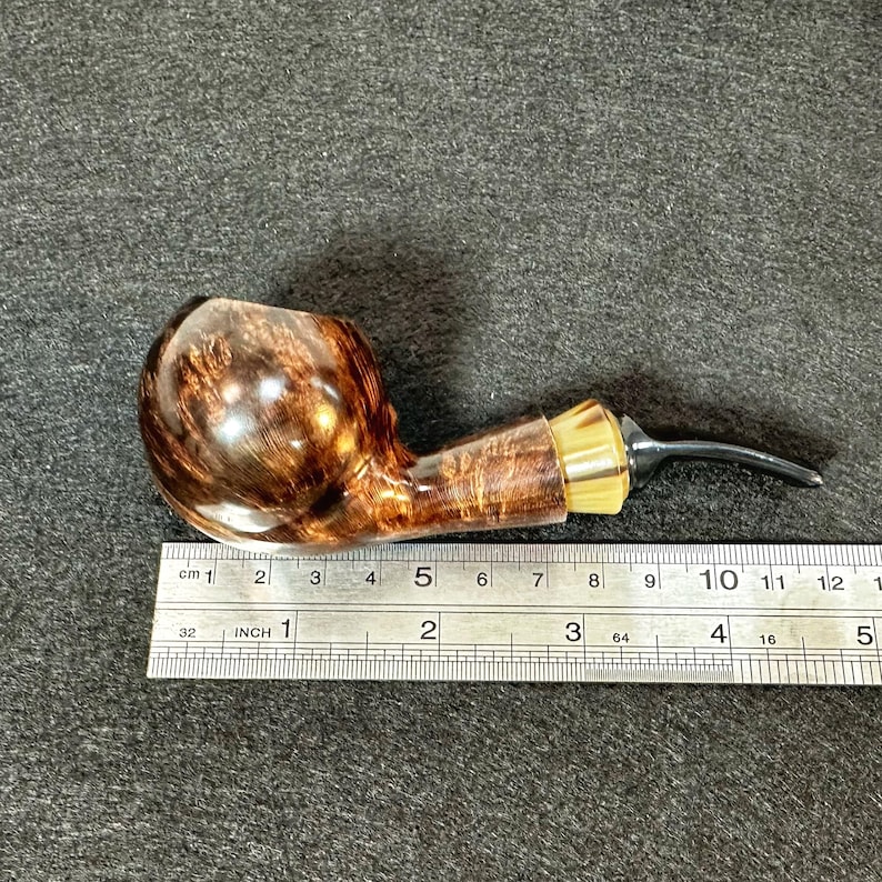 Brown Smooth Surface Bent Egg Tobacco Pipe,9 Mm Filter,perfect Beginner ...