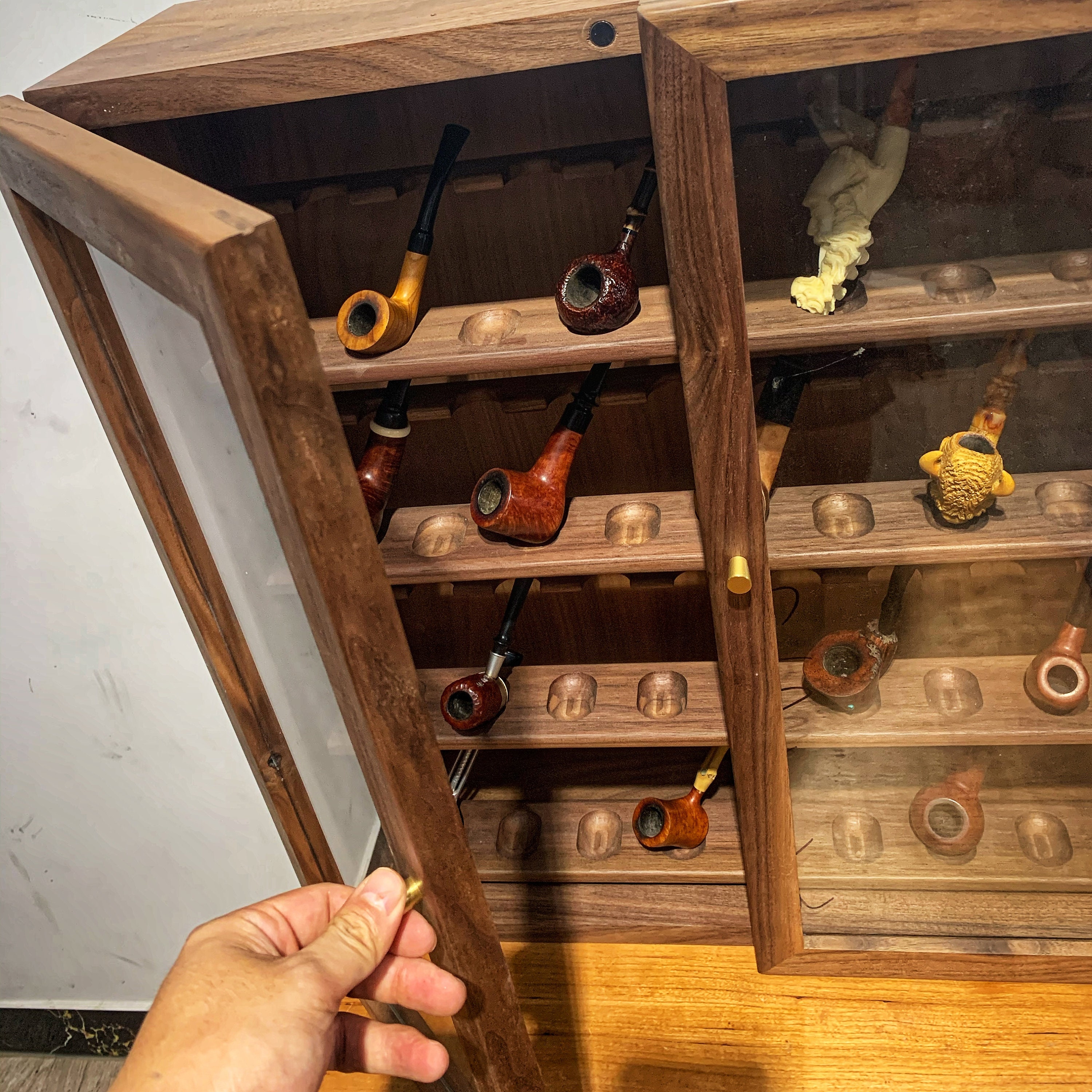 Tobacco Pipe Cabinettobacco Pipe Collection Rackdisplay - Etsy
