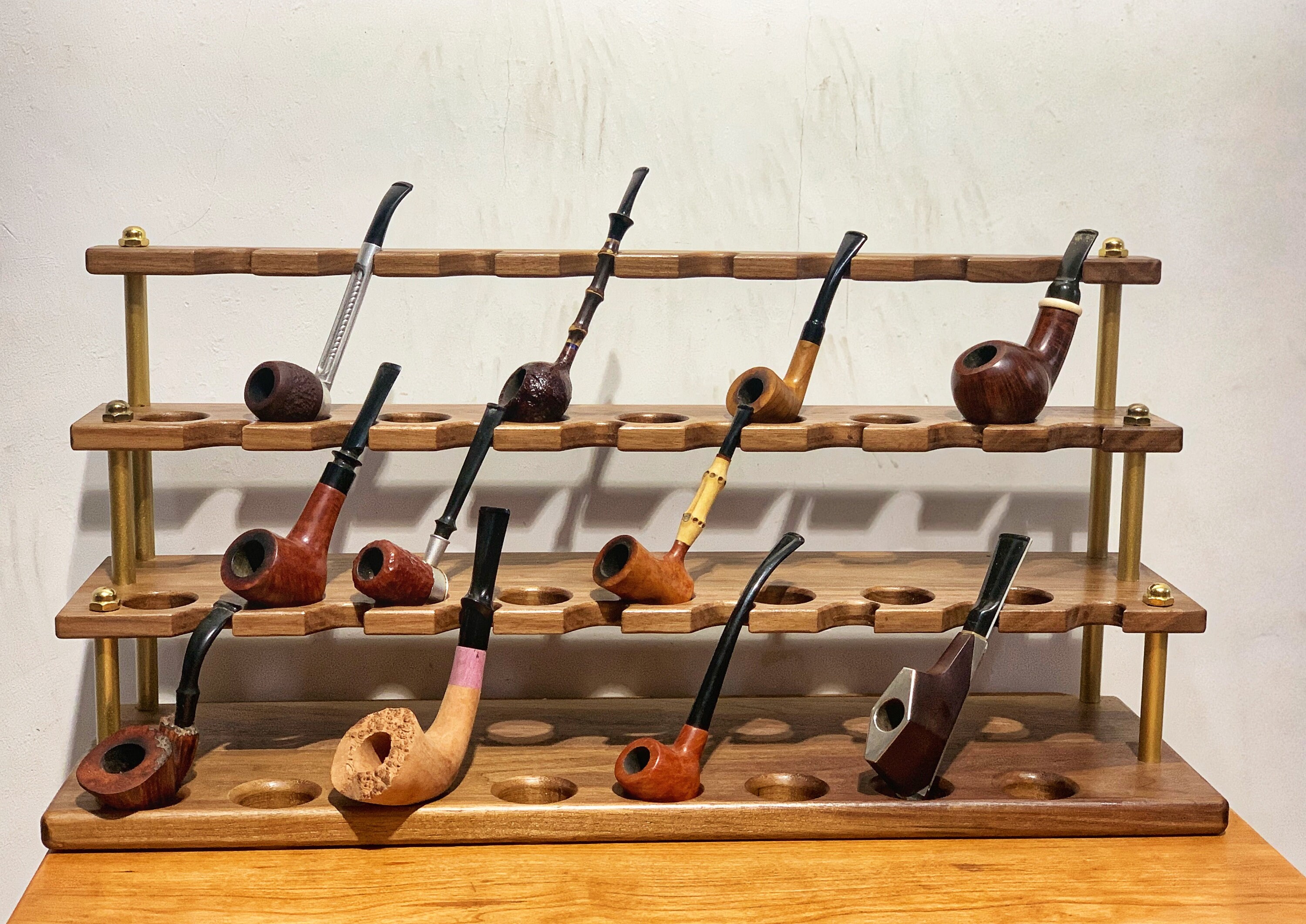 Tobacco Pipes Rack Showcase Holderstand for 24 Pipespipe - Etsy