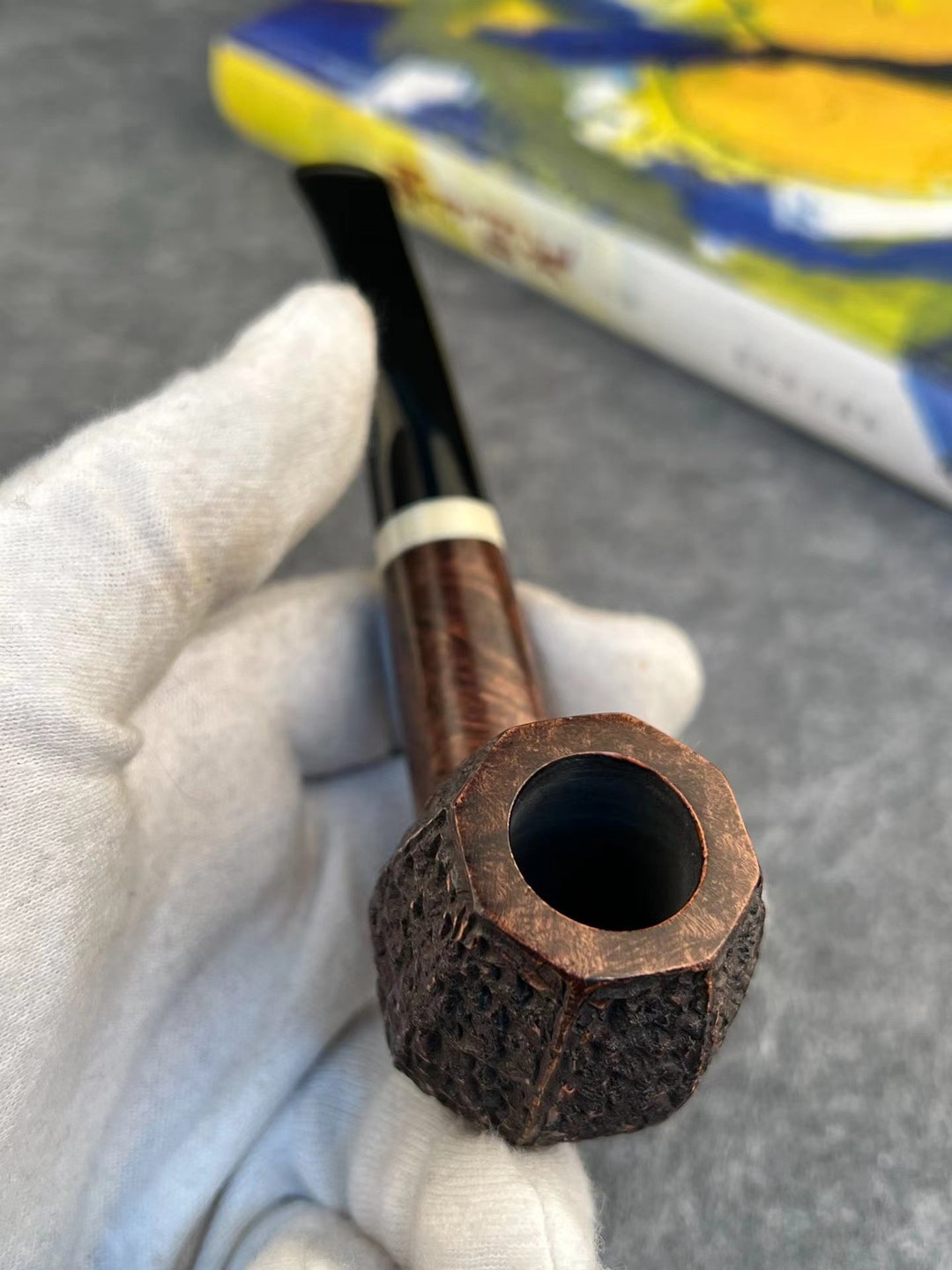 Eight-sided Carved Briar Pipe, Tobacco Pipe Perfect Beginner Pipe Kit ...
