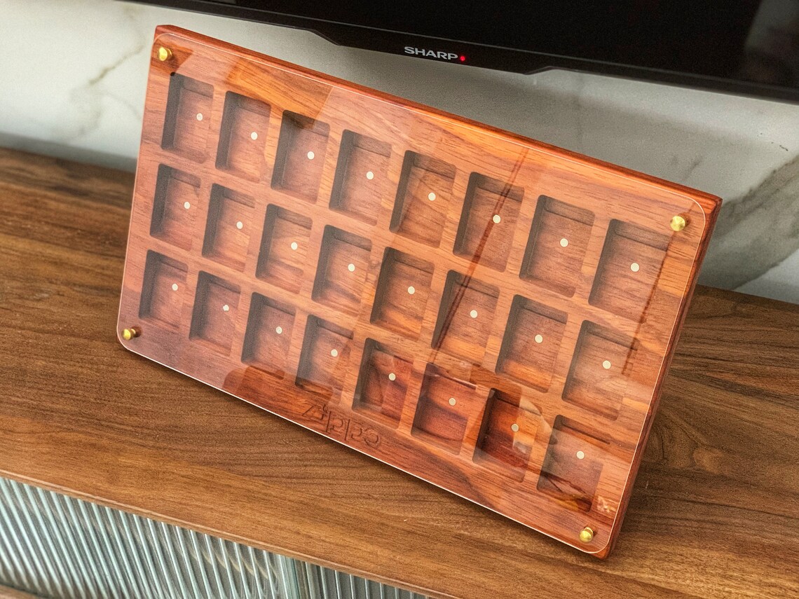 Personalized Display Case for 24 Zippo Lighters,collectible Organizer ...