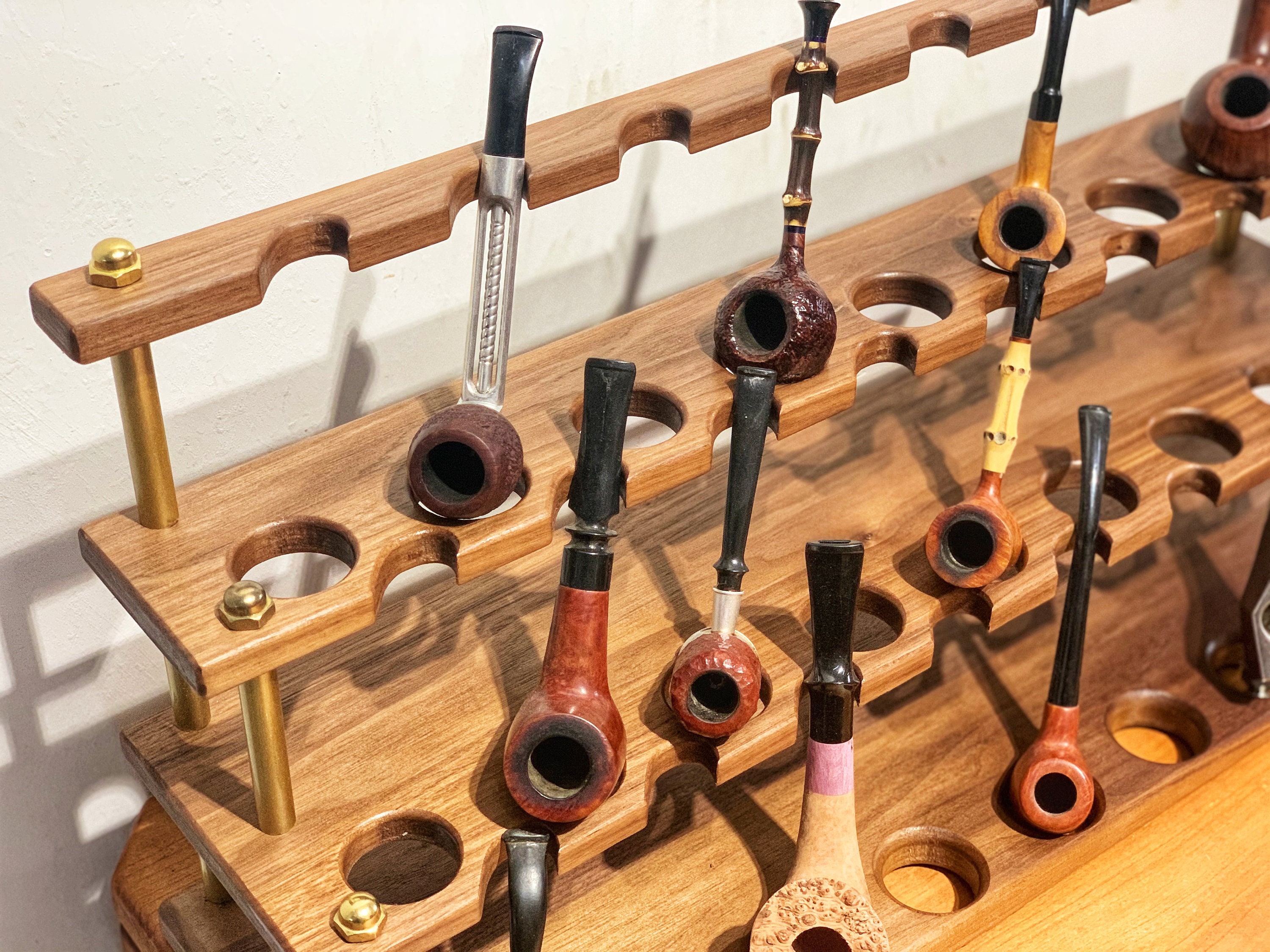 Tobacco Pipes Rack Showcase Holderstand for 24 Pipespipe - Etsy