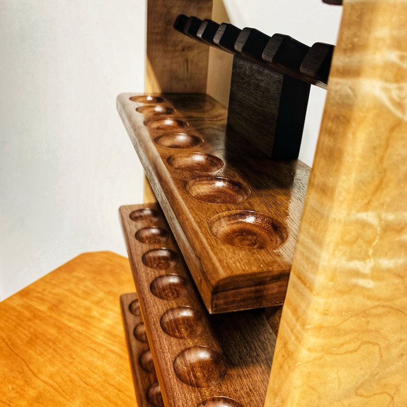 Pipes Rack,stand for 28 PIPES, Black Walnut Wood ,pipe Rack, Smoking ...