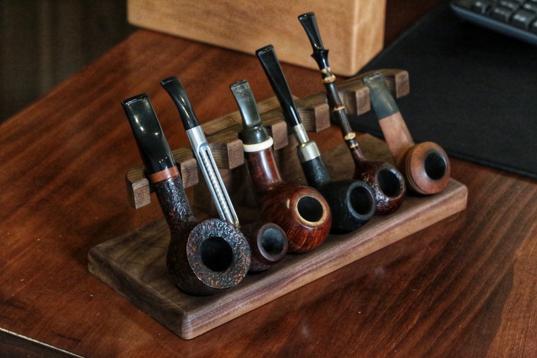 Stand for 6 Pipes,pipe Rack, Smoking Pipes Rack ,gift for Smokers，pipe ...