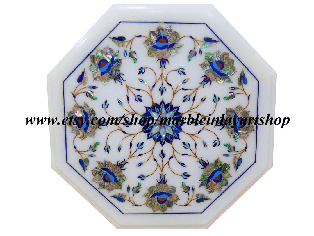 Abalone Inlay Table Top, Abalone Table, Centerpiece, Lazy Susan - Etsy