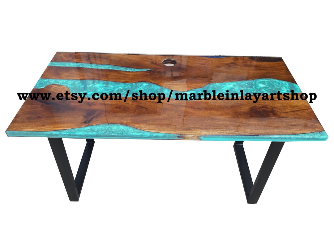 Epoxy Desk, Epoxy Office Table, Epoxy Desk With Legs, Epoxy Office ...