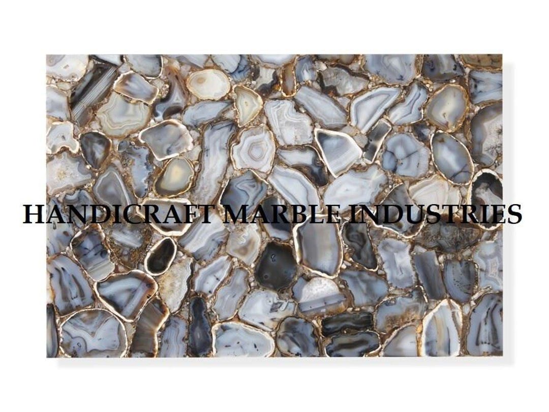 Agate Countertop , Natural Agate Kitchen Slab, Rectangular Agate Slab ...