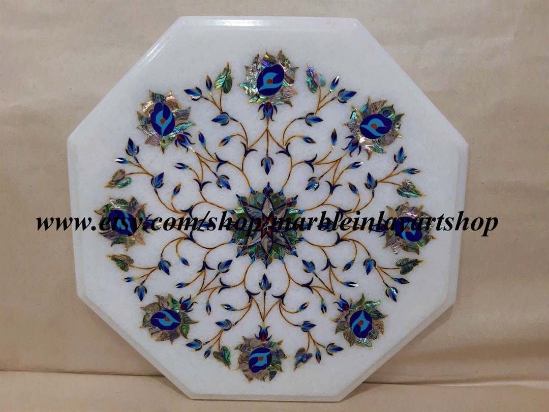 Abalone Inlay Side Table Top, Shell Inlay Table - Etsy