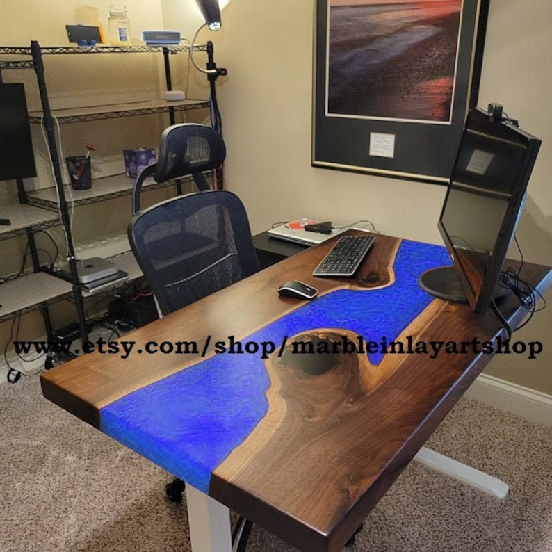 Epoxy Wood Desk, Epoxy Office Table, Epoxy Conference Table, Epoxy ...