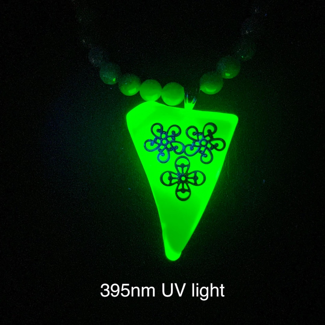 Tumbled Uranium Sea Glass Beaded Necklace Slightly Radioactive ...