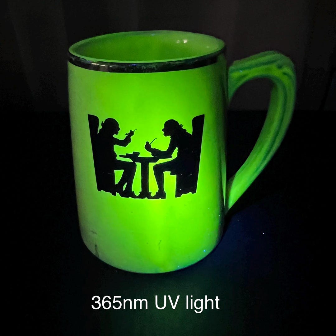 Captivating Vintage Hall Silhouette Mug Ceramic Pottery W/radioactive ...
