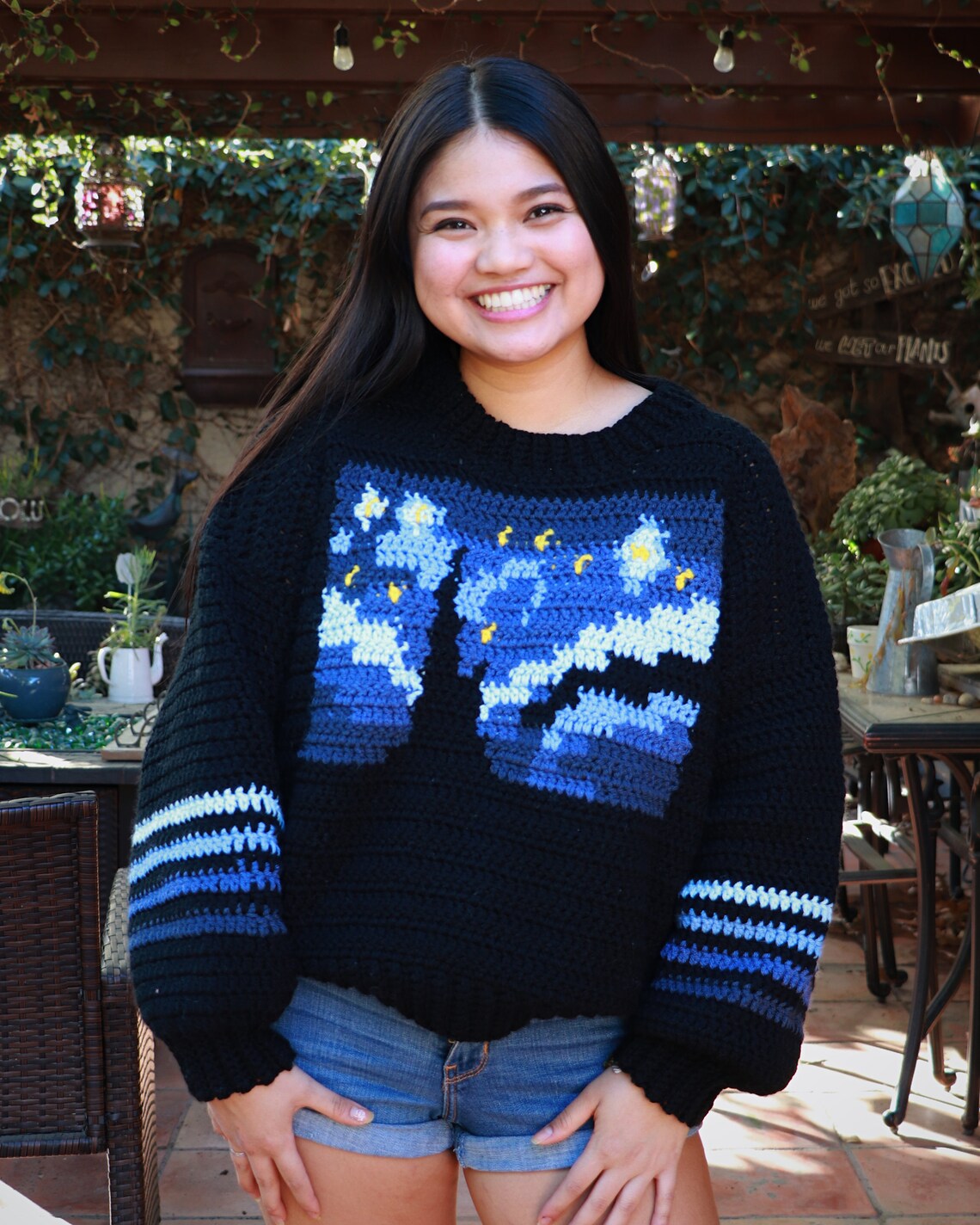 Starry Night Sweater Crochet Pattern - Etsy