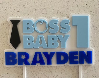 7PCS Boss Baby Cake Topper Party Supplies Kids Birthday Decoration - Etsy