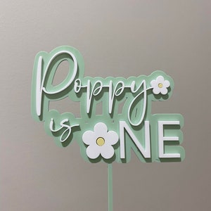 Acrylic Cake Topper Daisy Flower Design - Etsy