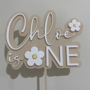 Acrylic Cake Topper Daisy Flower Design - Etsy