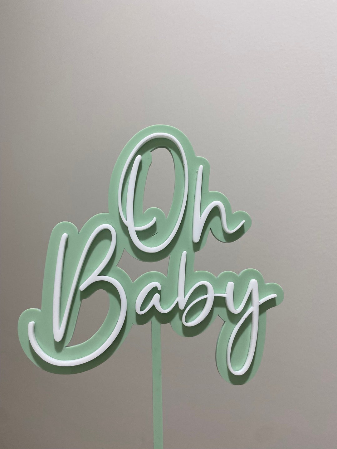Oh Baby Customised Acrylic Cake Topper - Etsy Australia