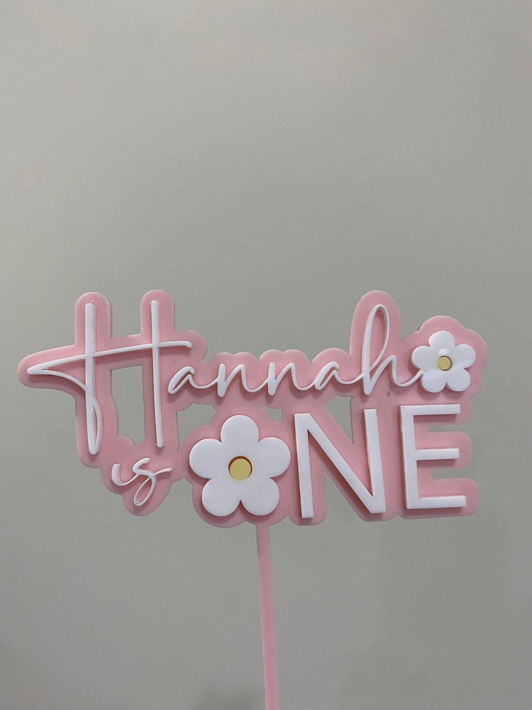 Acrylic Cake Topper Daisy Flower Design - Etsy