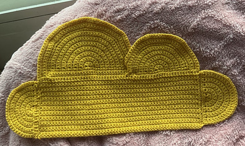 Crochet Cute Cloud PDF PATTERN Keyboard Mat for Desk and Bedroom Decor ...