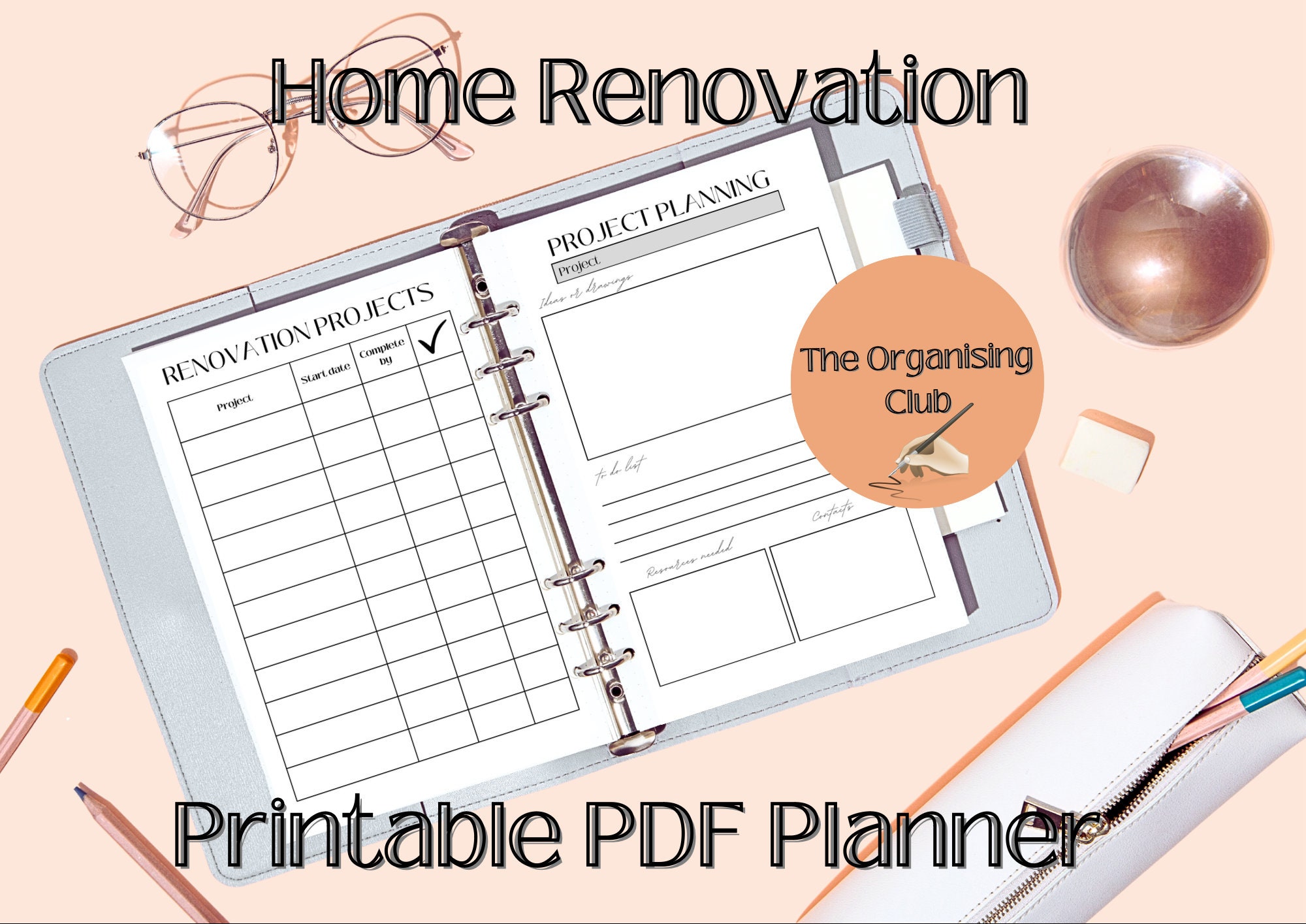 Home Renovation Planner Home Project Planner Home - Etsy