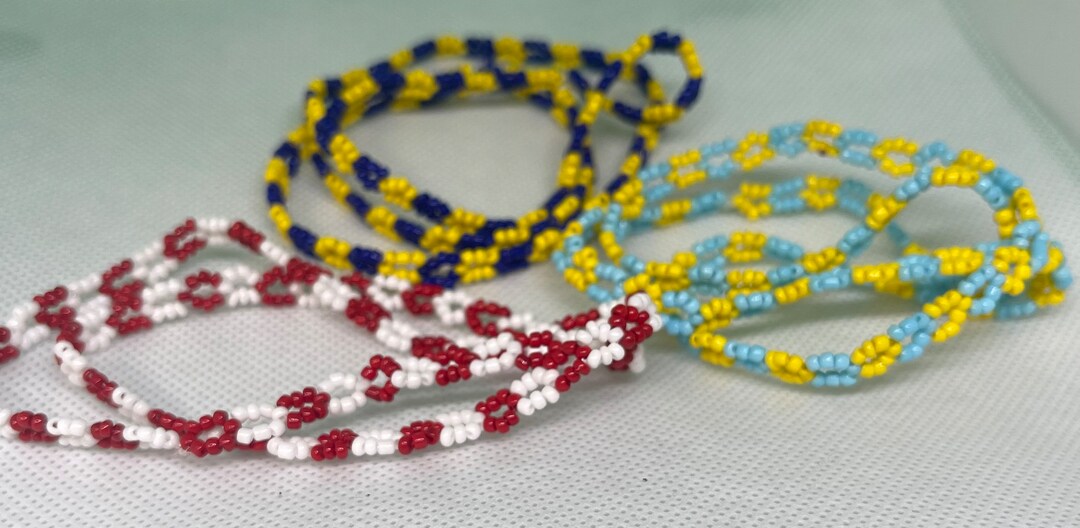 Two Colored Beaded Bracelets - Etsy
