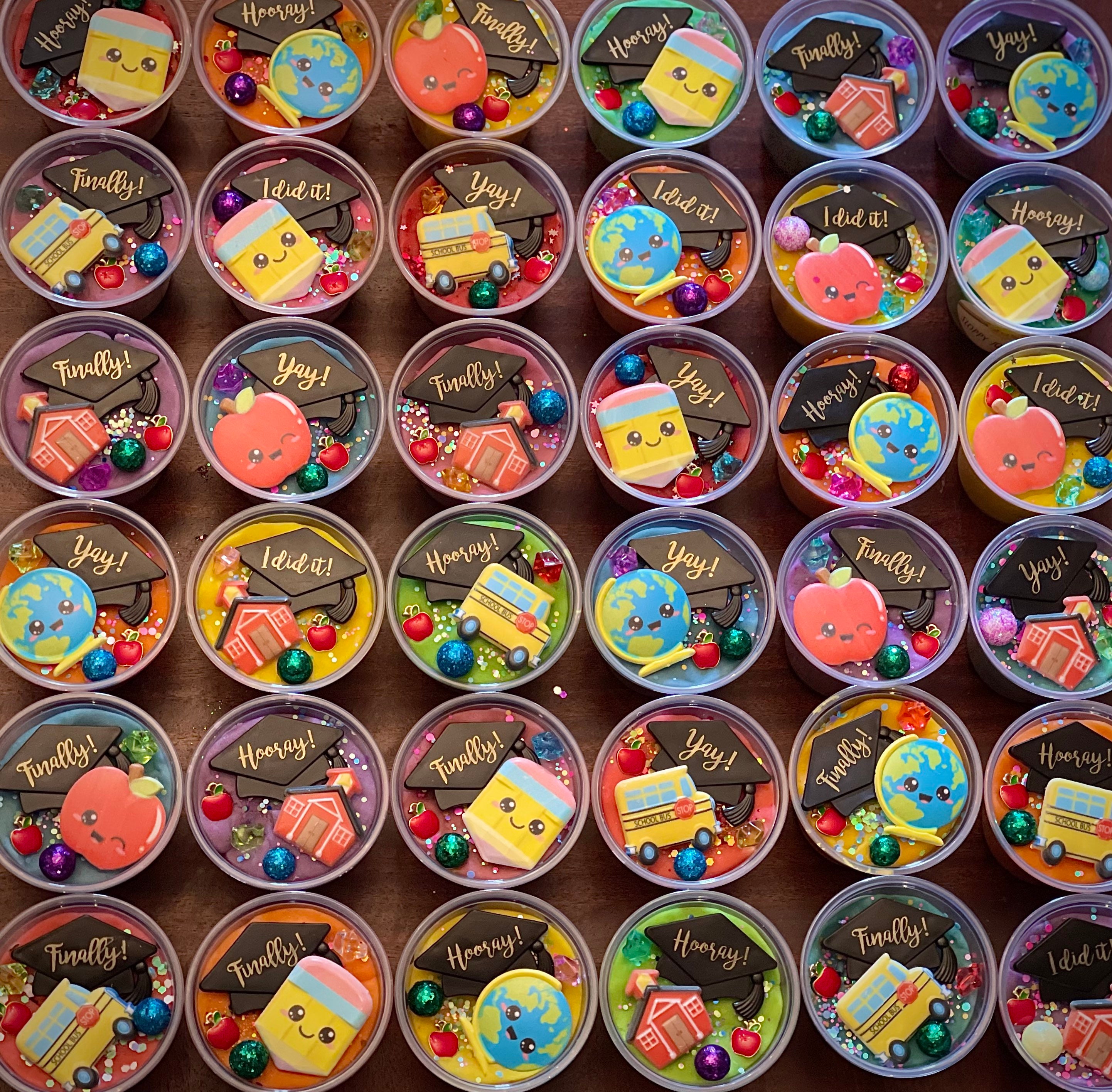 Graduation & Class Party Play Dough Favor Cups - Etsy