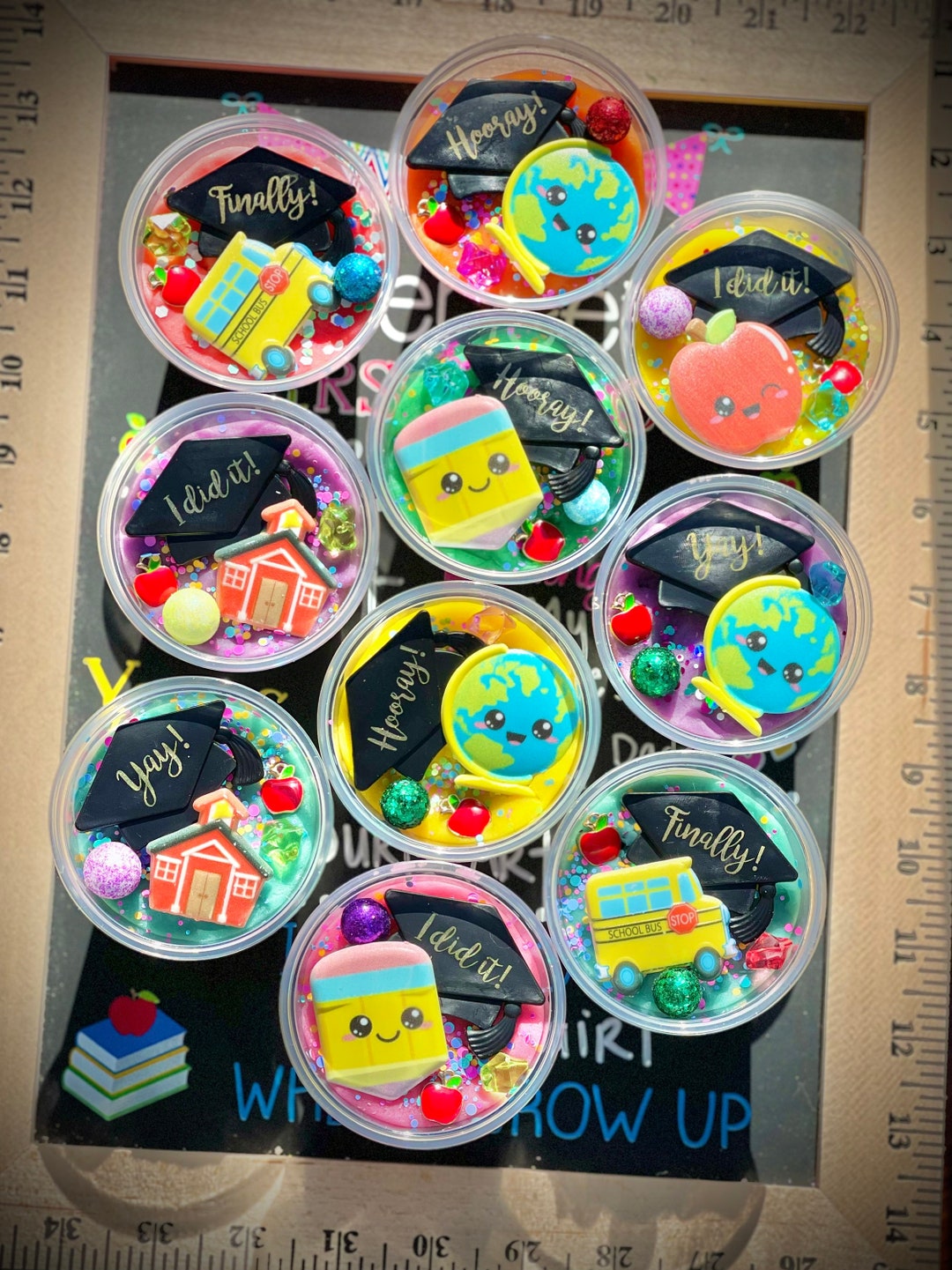 Graduation & Class Party Play Dough Favor Cups - Etsy