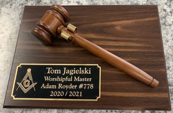Gavel Plaque W/ Gavel | Etsy