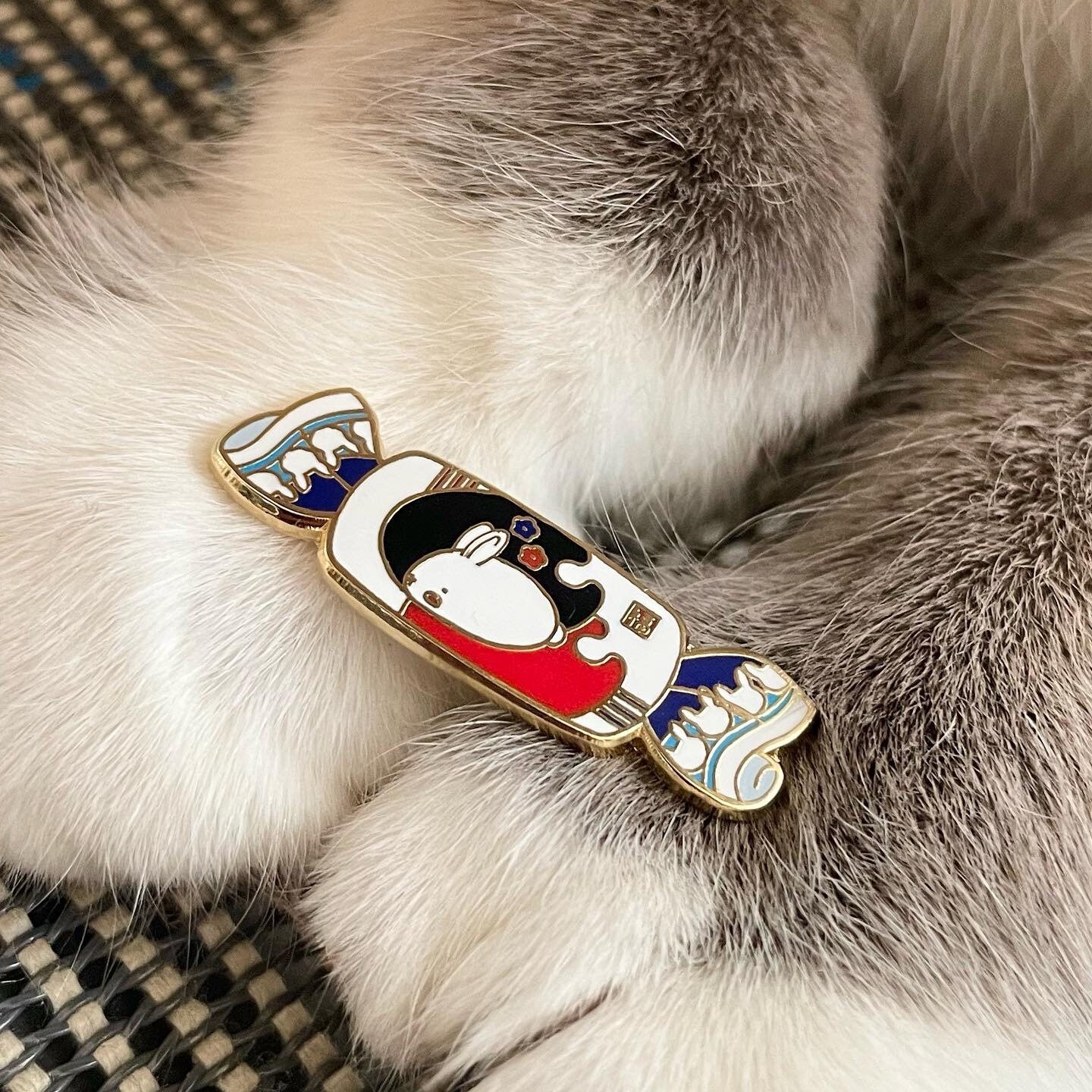Petite White Rabbit Enamel Pin - Etsy