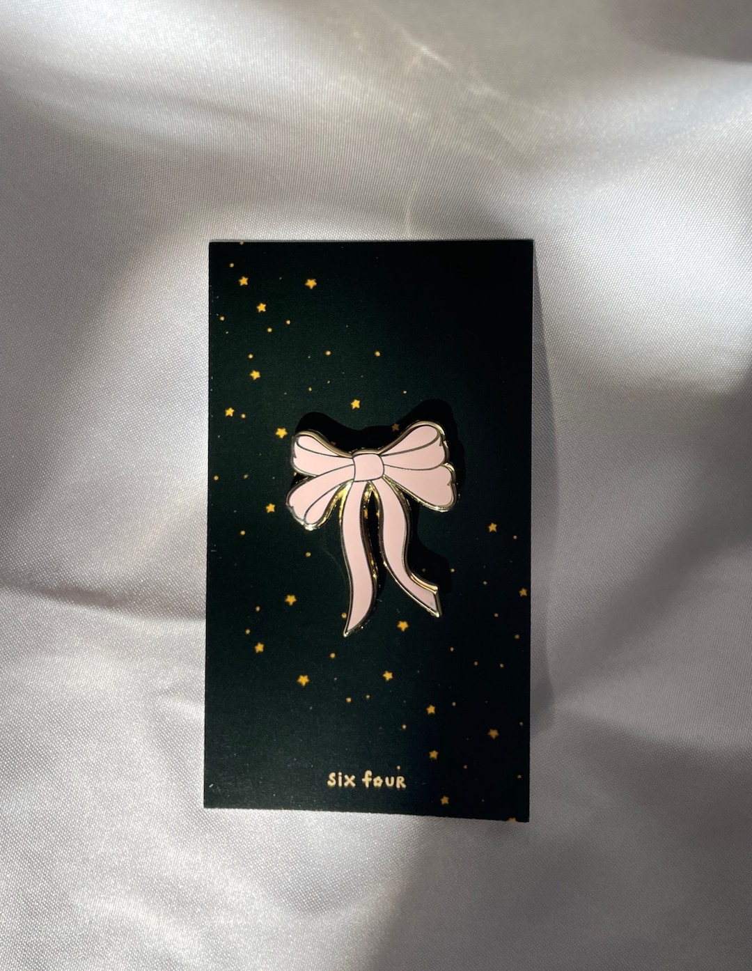 Balletcore Sandy Liang Inspired Pink Ribbon Bow Enamel Pin - Etsy