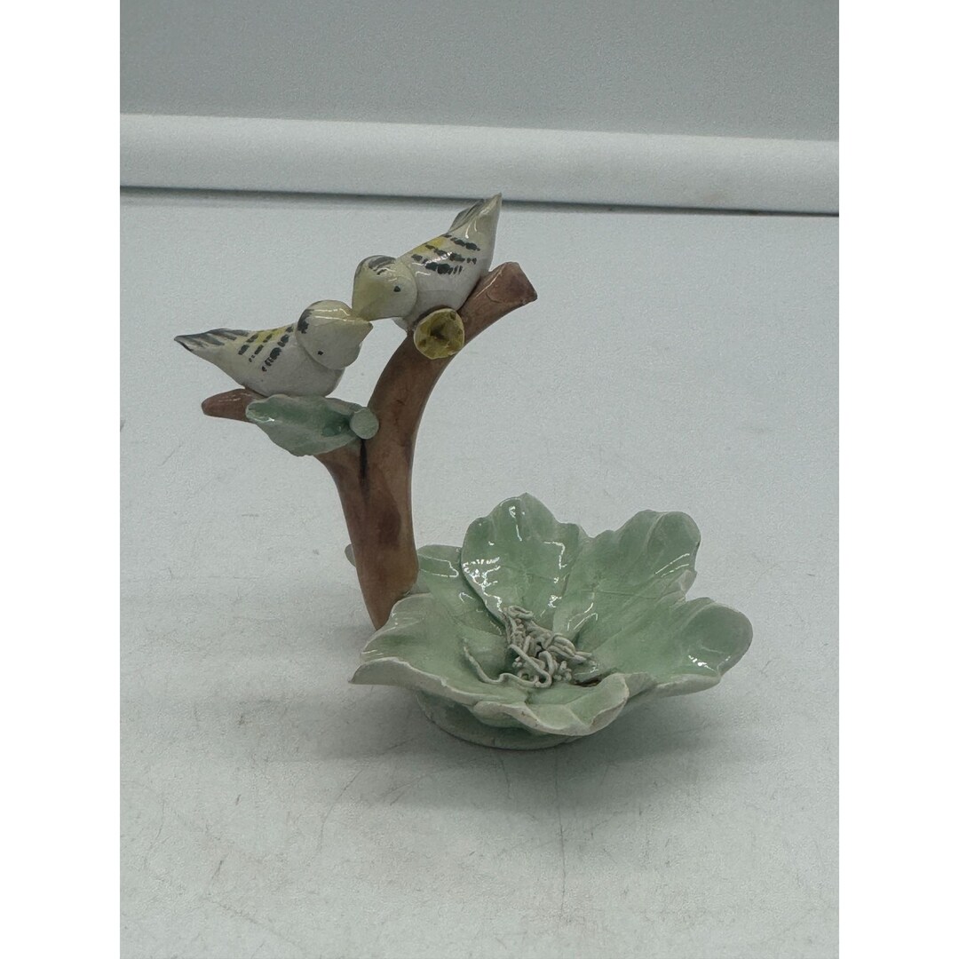 Capodimonte Rizzo Porcelain Bird Figurine Sculpture Trinket Dish Italy ...