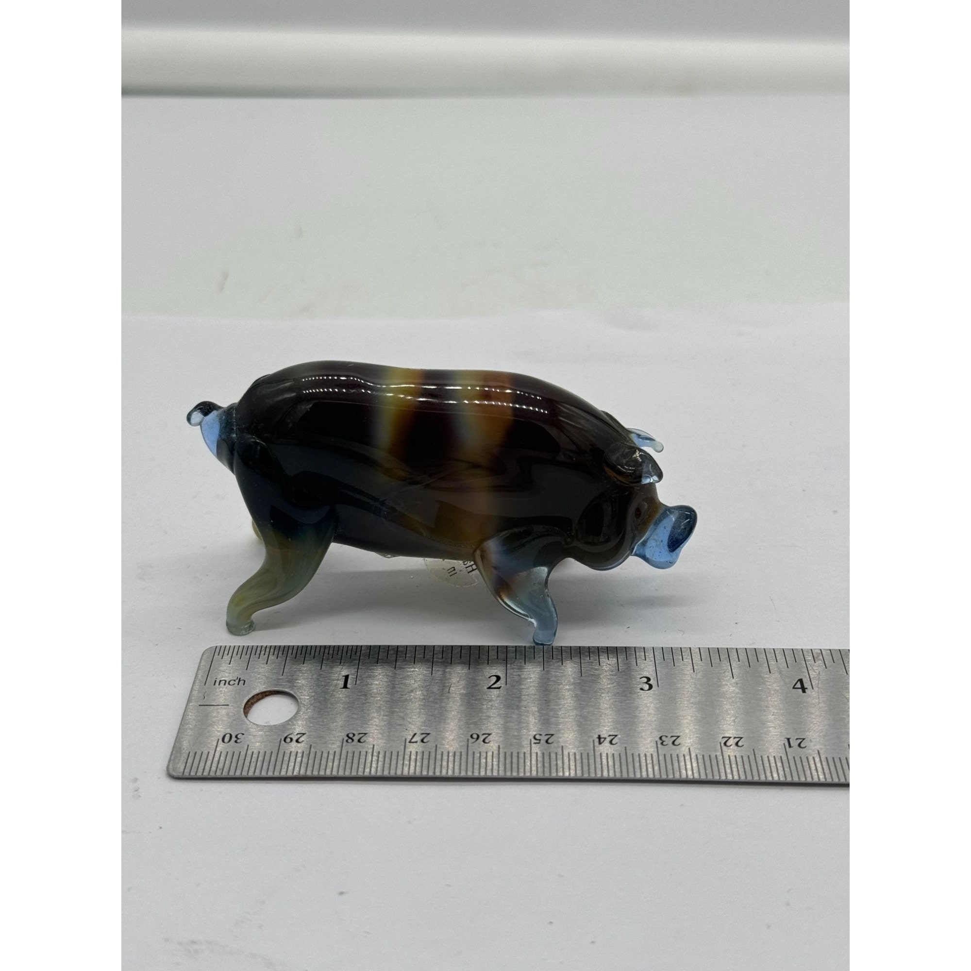 Vintage Pilgrim Glass Pig Figurine Multicolor Taiwan - Etsy