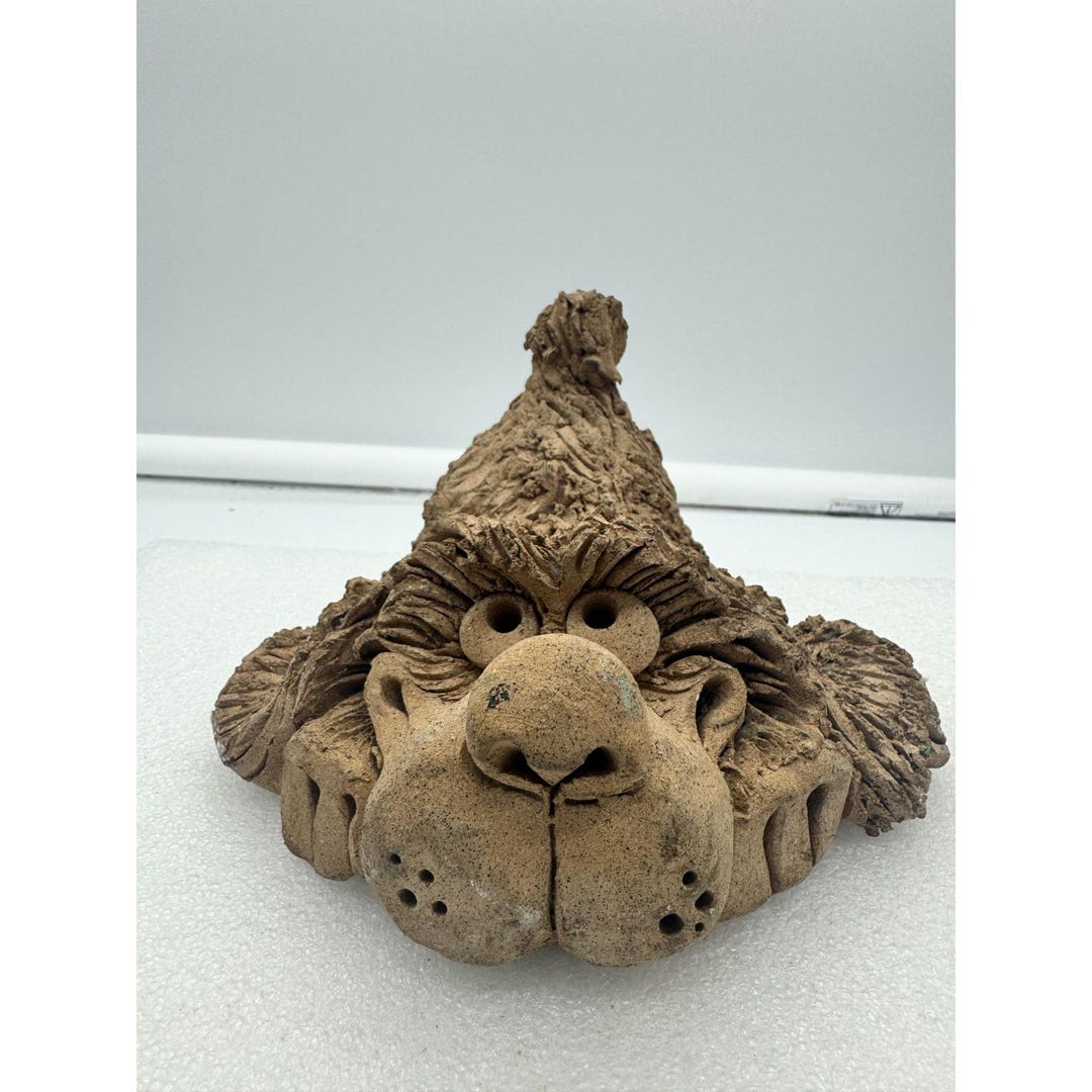 Vintage BUHNER STUDIO Clay Dog Sculpture Figurine Signed - Etsy