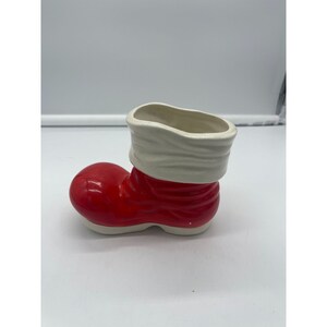 Vintage Ceramic Santa Boot Planter Japan - Etsy