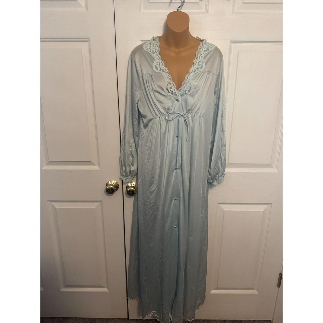 Vintage Shadowline Peignoir Set Nightgown and Robe 2 PC L - Etsy
