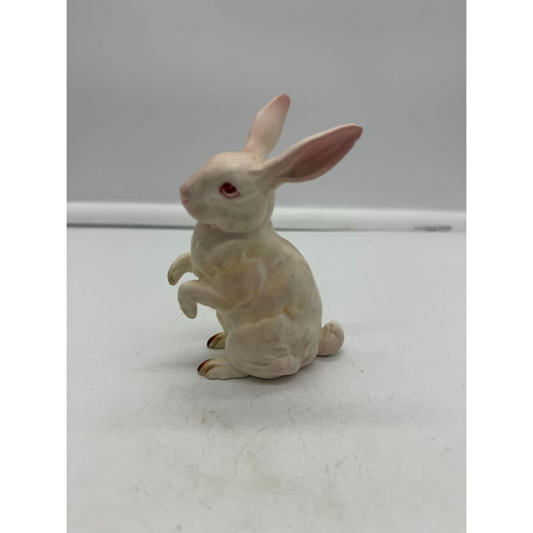 Vintage Lefton White Bunny Rabbit Figurine Easter Decor - Etsy