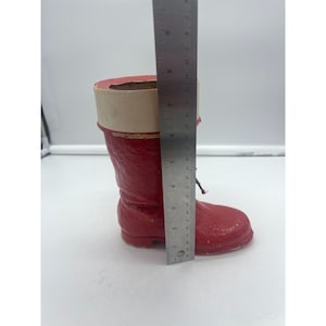 Vintage Paper Mache Red Santa Claus Boot Christmas Decor - Etsy