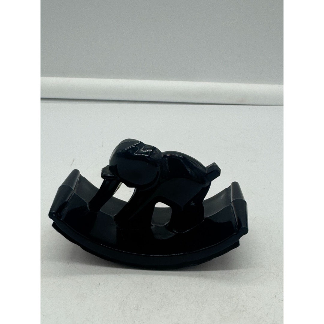 Vintage Black Glass Elephant Ink Blotter Art Deco Style - Etsy