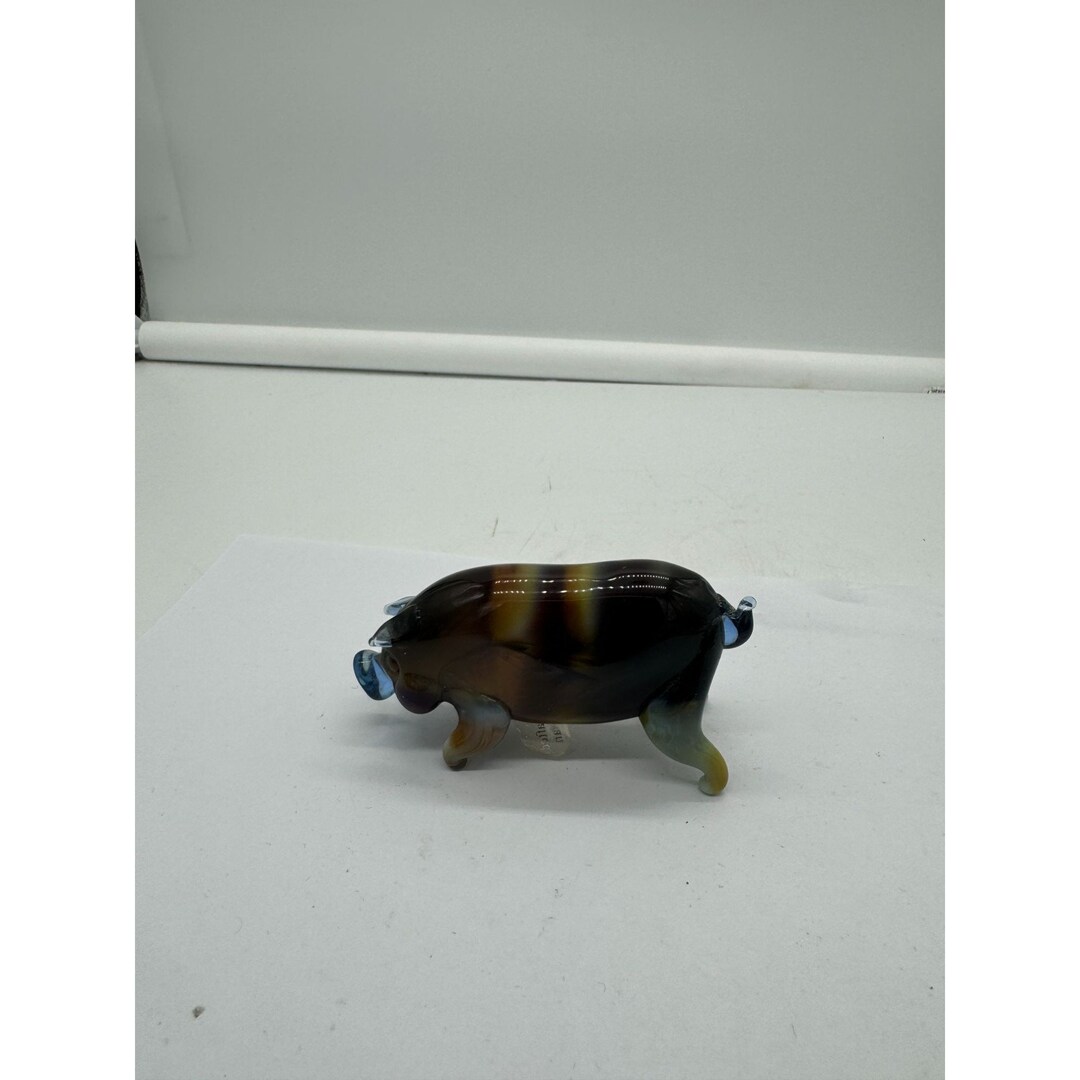 Vintage Pilgrim Glass Pig Figurine Multicolor Taiwan - Etsy
