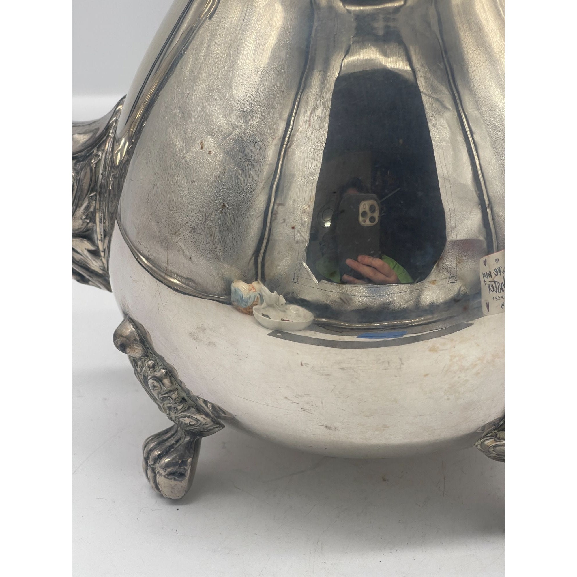 Vintage B. S. G. Silver on Copper Coffee Tea Pot With Intricate Floral ...