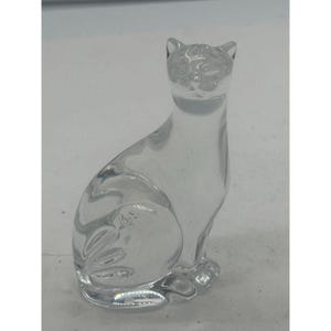 Vintage Waterford Crystal Cat Figurine Sitting Position - Etsy