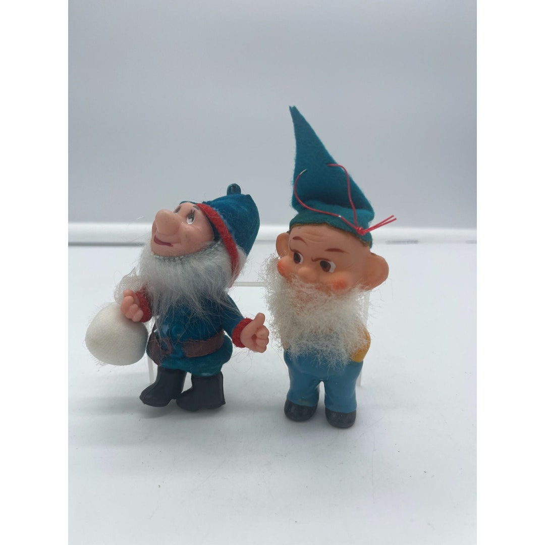 Pair of Vintage Elf Elves Ornaments Japan - Etsy